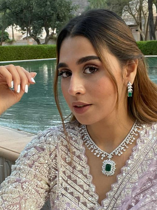 Emerald & Ruby Diamonte Set – JoolryIndia