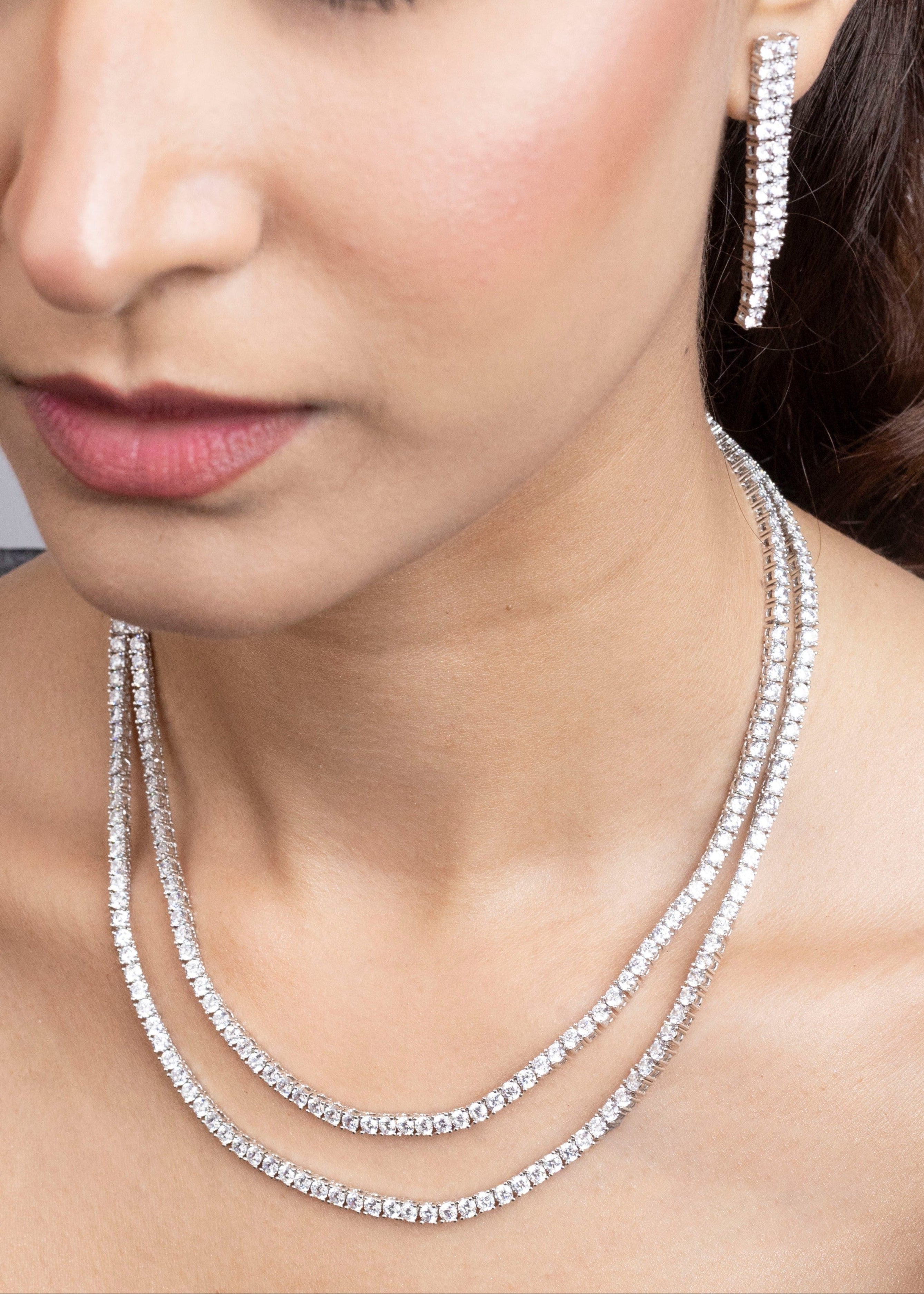 2 layered Diamante Set – JoolryIndia