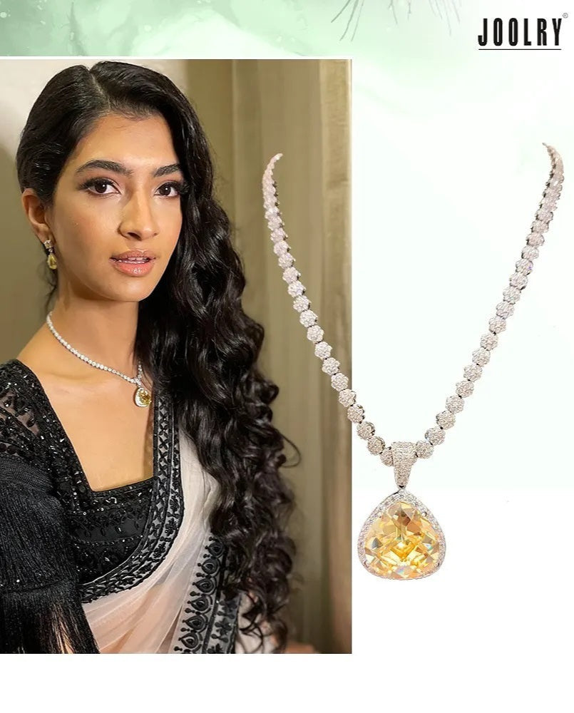 Canary Drop Necklace Set – JoolryIndia