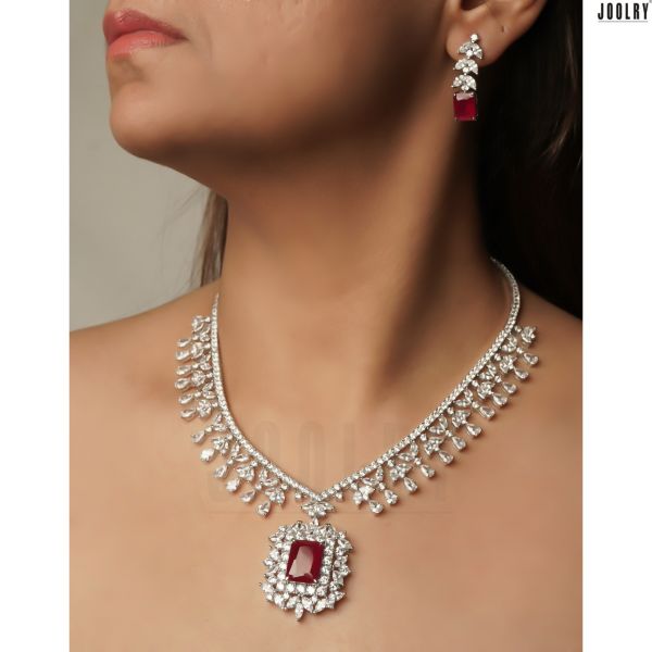 Ruby Diamonte Set – JoolryIndia