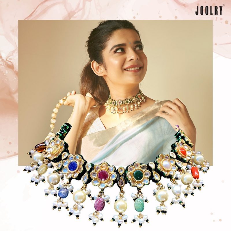 Mithila Palkar in Floral Necklace set – JoolryIndia
