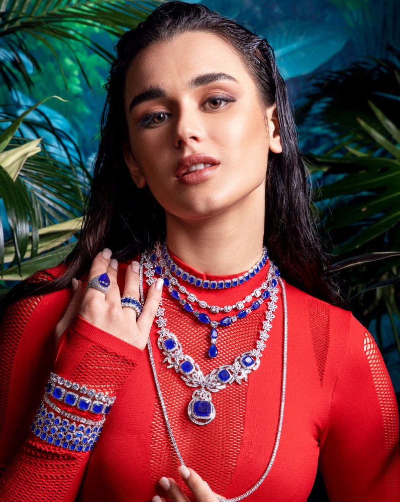 Azure diamond necklace set – JoolryIndia