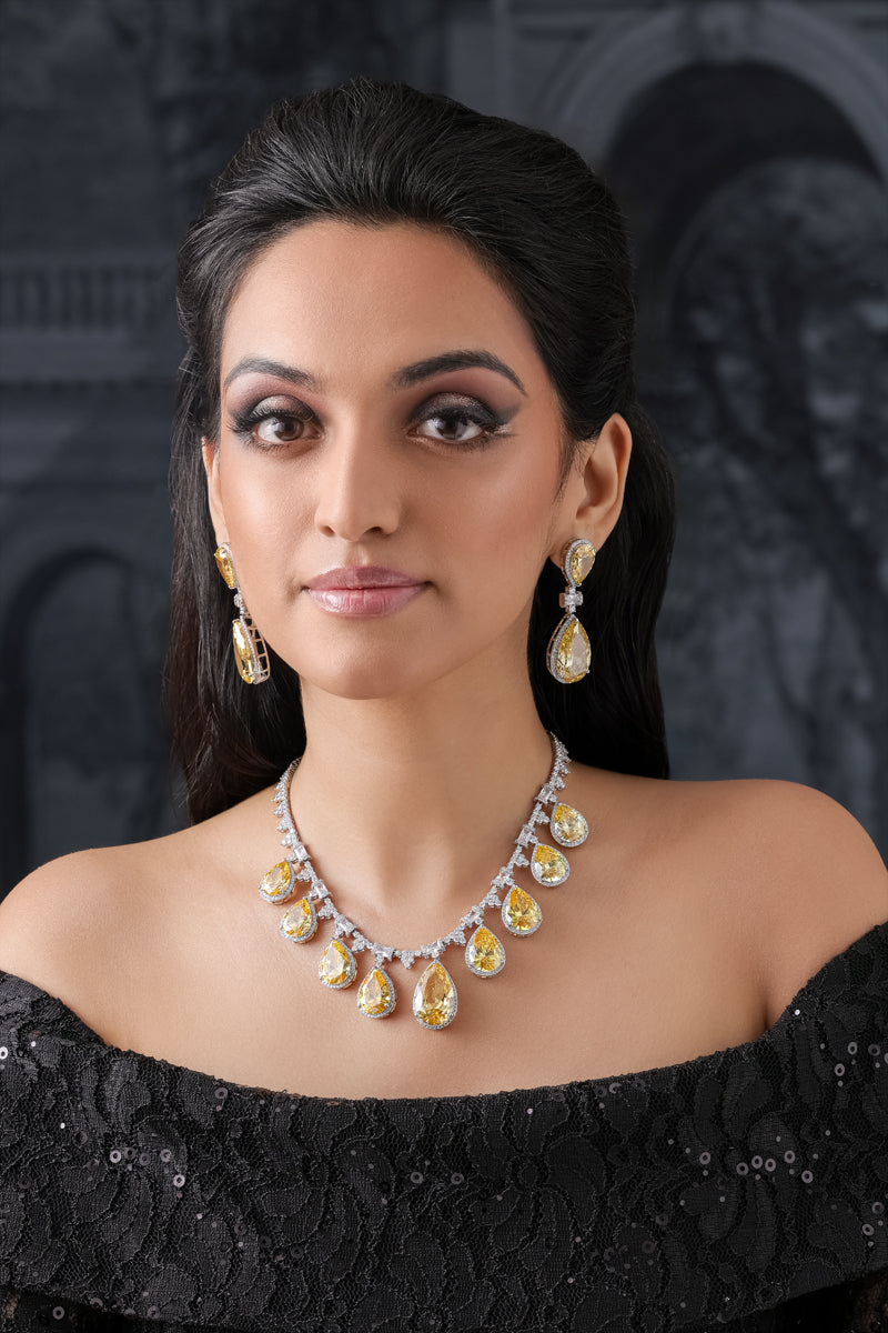 Haven Yellow Drop Set – JoolryIndia