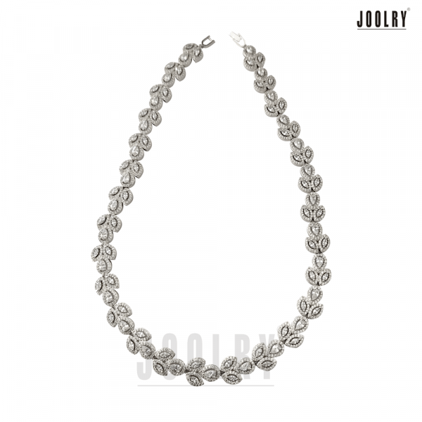 Diamonte Leaf necklace – JoolryIndia